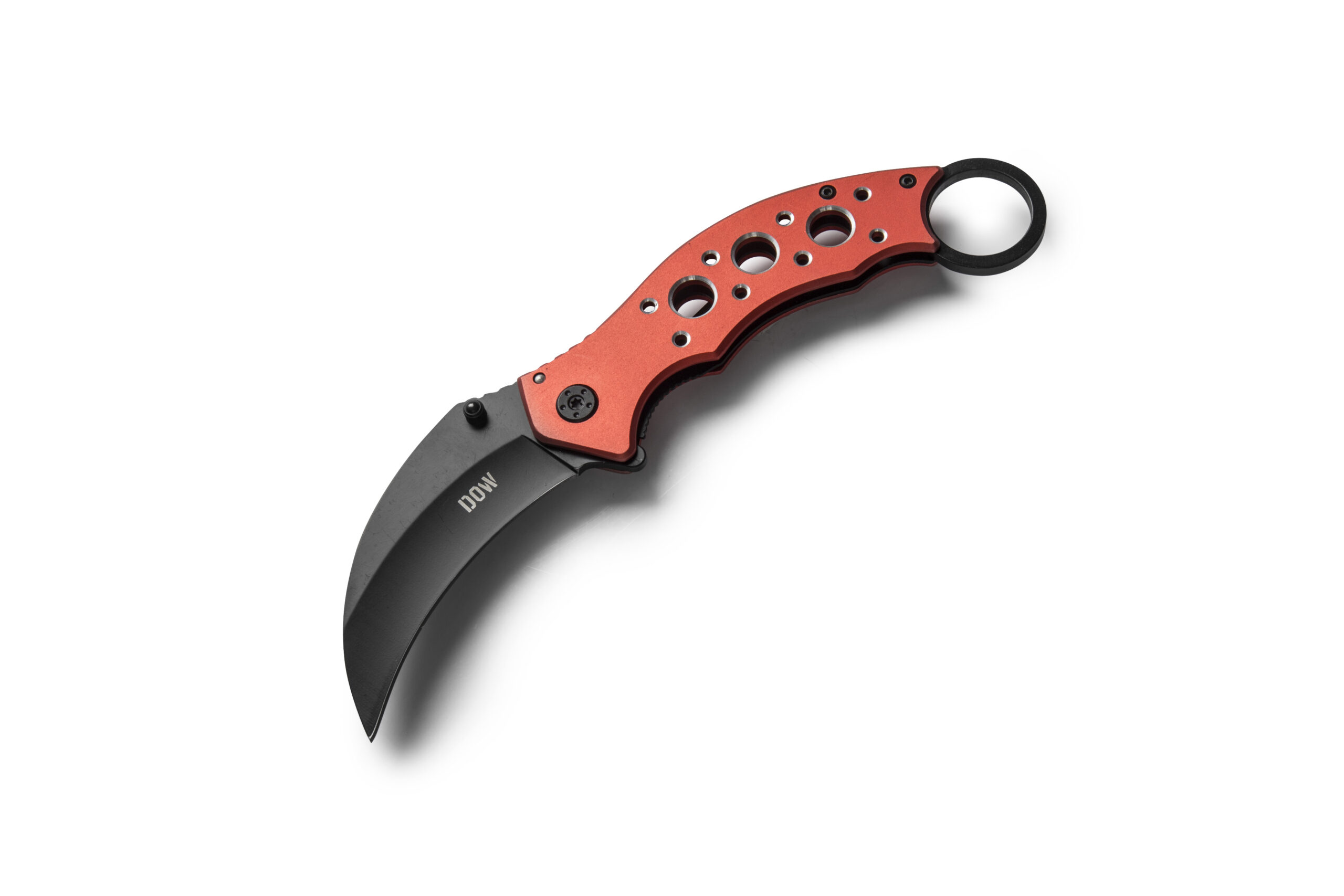 DOW FOLDING KARAMBIT RED GRIP - Defend SA